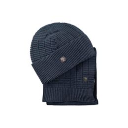 JOOP! Beanie JOOP "Schal 17 JB-01Feranto 10020285", Herren, blau (dunkelblau), Obermaterial: 50% Wolle mw. 50% Polyacryl PAN., M&uuml;tzen Beanie