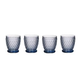 Villeroy & Boch Whiskyglas VILLEROY & BOCH "Becher Boston Coloured 330 ml 4er Set", blau, Glas, Trinkgef&auml;&szlig;e, Whiskyglas