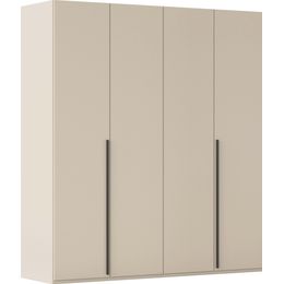 Dreht&uuml;renschrank Rauch "Kleiderschrank Schrank Garderobe W&auml;scheschrank BESTSELLER MONTCLAR", beige (champagner), griffe graphit, B:201cm H:223cm T:60cm, Holzwerkstoff, Schr&auml;nke, Dreht&uuml;renschrank, Front in Glas/Hochglanz/Dekor/Grauspiegel in 5 Breiten MADE IN GERMANY, Topseller