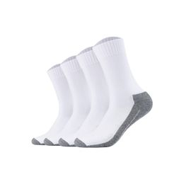 Sneakersocken Camano "Socken 4er Pack", Damen, Gr. 43-46, wei&szlig;, Obermaterial: 47% Polyester PES. 37% Baumwolle CO. 15% Polyamid PA. 1% Elasthan EL., Socken Sneakersocken