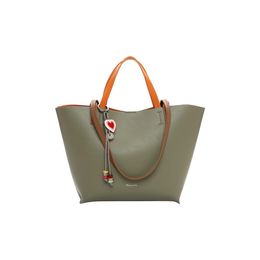 Shopper Tamaris "Shopper TAS Keshia", Damen, Gr. B/H/T: 48cm x 30cm x 12cm 0, gr&uuml;n (khaki 910), Polyurethan, Taschen Shopper