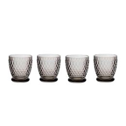 Villeroy & Boch Whiskyglas VILLEROY & BOCH "Becher Boston Coloured 330 ml 4er Set", grau (smoke), Glas, Trinkgef&auml;&szlig;e, Whiskyglas