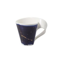 Villeroy & Boch Tasse VILLEROY & BOCH "Tasse Krebs NewWave Stars 300 ml wei&szlig;-blau", bunt (wei&szlig;, blau), Porzellan, Trinkgef&auml;&szlig;e, Tasse