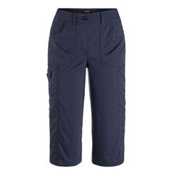 7/8-Hose GOLDNER "Krempelbare Capri-Hose mit Funktion", Damen, Gr. 54, N-Gr, blau (marine), Obermaterial: 71% Baumwolle CO. 25% Polyester PES. 4% Elasthan EL., Hosen 7/8-Hose