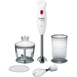 Bosch Stabmixer "CleverMixx MSM24500, Edelst. Mixfu&szlig;, Zerkleinerer, Schneebesen, wei&szlig;", rot (wei&szlig;, deep rot), H:37,5cm, Mixer, 4 Klingen, Mixbecher, Made in Europe