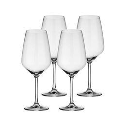 Villeroy & Boch Rotweinglas VILLEROY & BOCH "Rotweingl&auml;ser Voice Basic 500 ml 4er Set transparent", bunt (transparent), Glas, Trinkgef&auml;&szlig;e, Rotweinglas