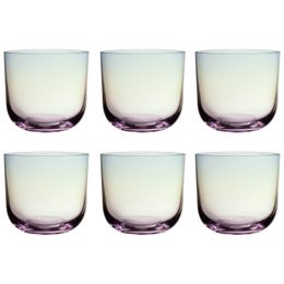Glas "Wassergl&auml;ser Like Glass 280 ml 6er Set", bunt (pearl), 6 tlg., Glas, LIKE. BY VILLEROY & BOCH, Trinkgef&auml;&szlig;e, GlaeserSet Trinkglas