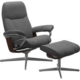 stressless "Consul" mit Cross Base, Gr&ouml;&szlig;e S, M & L, Holzakzent Braun