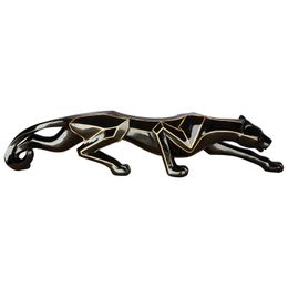 Tierfigur Gilde "Figur Gepard Cheetah", schwarz, B:74,5cm H:15cm T:12cm, Kunstharz, Dekofiguren, verschiedene Gr&ouml;&szlig;en