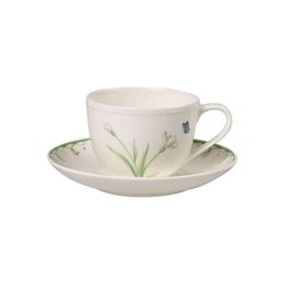 Villeroy & Boch Tasse VILLEROY & BOCH "Kaffeetasse mit Untertasse Colourful Spring 230 ml bunt", bunt, Porzellan, Trinkgef&auml;&szlig;e, Tasse