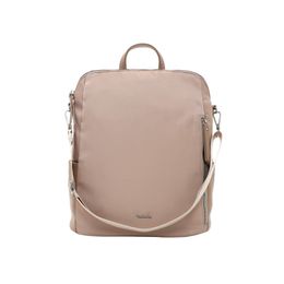 Rucksack Tamaris "Rucksack TAS Larissa", Damen, Gr. B/H/T: 34cm x 36cm x 15cm, beige (taupe 900), Polyester, Rucks&auml;cke Rucksack