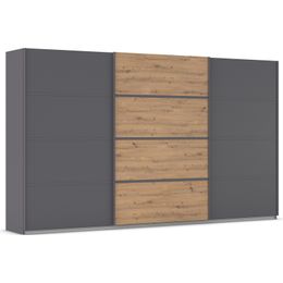 Kleiderschrank Rauch "Schwebet&uuml;renschrank OTTO&acute;s Choice Garderobe Schrank TOP ANGEBOT Avola", grau (graumetallic, eiche artisan, leisten graumetallic), B:360cm H:229cm T:62cm, Holzwerkstoff, Schr&auml;nke, Kleiderschrank, mit eleganten Zierleisten in Chrom, Schwarz oder Wei&szlig; MADE IN GERMANY