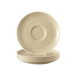 Untertasse Seltmann Weiden "Kombi-Untertassen Terra &oslash; 16,1 cm 6er Set", beige (sandbeige), L:16,1cm, Speiseteller