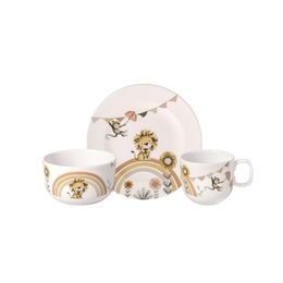 Villeroy & Boch Kindergeschirr-Set VILLEROY & BOCH "Kindergeschirr Set Roar like a Lion 3er Set bunt", bunt, 3 tlg., Porzellan, Geschirr-Sets