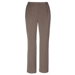 Schlupfhose GOLDNER "Thermo-Professlanhose CARLA", Damen, Gr. 54, N-Gr, beige (taupe), Obermaterial: 62% Polyester PES. 32% Viskose CV. 6% Elasthan EL., Hosen Schlupfhose