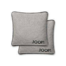 JOOP! Dekokissen JOOP "Kissenh&uuml;lle UDF Doubleface 2er Pack" Gr. S, grau, B:50cm, Obermaterial: 58% Baumwolle CO. 35% Polyacryl PAN. 7% Polyester PES., Dekokissen_Sitzkissen_Kissenh&uuml;llen