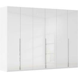 Dreht&uuml;renschrank Rauch "Kleiderschrank Schrank Garderobe W&auml;scheschrank BESTSELLER MONTCLAR", alpinwei&szlig;, hochglanz wei&szlig;, griffe chrom, B:301cm H:223cm T:60cm, Holzwerkstoff, Schr&auml;nke, Dreht&uuml;renschrank, Front in Glas/Hochglanz/Dekor/Grauspiegel in 5 Breiten MADE IN GERMANY, Topseller