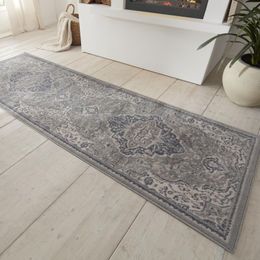 Teppich Hanse Home "Orken", grau (grau,creme), B:80cm H:8mm L:200cm, Polypropylen (PP), Teppiche, Teppich, Kurzflor, L&auml;ufer, Orient, Vintage, Wohnzimmer, Schlafzimmer, Esszimmer
