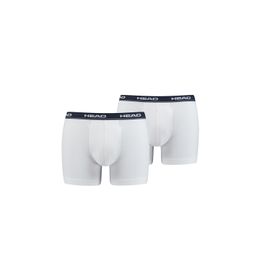 Boxershorts Head "Boxershort Basic Boxer 2P 2er Pack", Herren, Gr. S, wei&szlig; (wei&szlig;, marine), Obermaterial: 95% Baumwolle CO. 5% Elasthan EL., Unterhosen