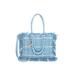 Shopper SURI FREY "Shopper SFY Cacey", Damen, Gr. B/H/T: 50cm x 37cm x 15cm 0, blau (lightblau 530), Baumwolle, Taschen Shopper