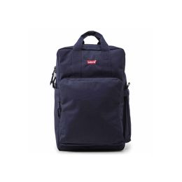 Levi's Schultertasche LEVI'S "Rucksack LEVI'S L-PACK LARGE RECYCLED", Damen, Gr. B/H/T: 29cm x 45cm x 20cm 0, blau (dunkelblau), Obermaterial: 100% Polyester PES., Taschen Schultertasche