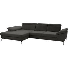 Sit & More Ecksofa SIT & MORE "Scorpio L-Form", grau (anthrazit), B:311cm H:85cm T:181cm, Sofas, Ecksofa, inklusive Sitztiefenverstellung, wahlweise mit Kopfverstellung