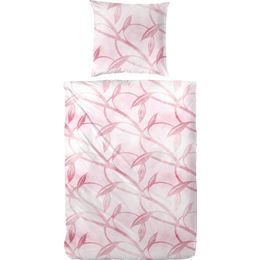 Bettw&auml;sche Primera "Alwina", rosa, B/L: 155cm x 220cm, 1 Stk., 1 Stk., Feinflanell, B/L: 80cm x 80cm, 2 Stk., Feinflanell, Obermaterial: 100% Baumwolle, Bettw&auml;sche, Bettw&auml;sche, mit Ranken