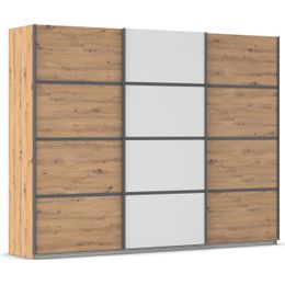 Kleiderschrank Rauch "Schwebet&uuml;renschrank OTTO&acute;s Choice Garderobe Schrank TOP ANGEBOT Avola", wei&szlig; (eiche artisan, alpinwei&szlig;, leisten graumetallic), B:271cm H:210cm T:62cm, Holzwerkstoff, Schr&auml;nke, Kleiderschrank, mit eleganten Zierleisten in Chrom, Schwarz oder Wei&szlig; MADE IN GERMANY