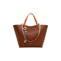 Shopper Tamaris "Shopper TAS Keshia", Damen, Gr. B/H/T: 48cm x 30cm x 12cm 0, braun (cognac 700), Polyurethan, Taschen Shopper