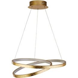 Searchlight LED-H&auml;ngeleuchte "H&auml;ngeleuchte Float, 1-flammig", wei&szlig; (gold und wei&szlig;), 1, &Oslash; 47cm H: 12cm, 1 Stk., Leuchten, Warme Atmosph&auml;re