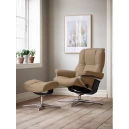 stressless "Mayfair" Set, Relaxsessel mit Hocker, mit Hocker, mit Cross Base, Gr&ouml;&szlig;e S, M & L, Holzakzent Schwarz
