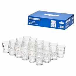 Schnapsglas Van Well "Stamper mit Rotring-Eichung Lahnstein 2 cl 24er Set transparent", bunt (transparent), Glas, Trinkgef&auml;&szlig;e
