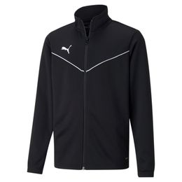 Trainingsjacke Puma "TEAMRISE TRAINING POLY JACKET JR", M&auml;dchen, Gr. 164, schwarz-wei&szlig; (Puma schwarz, Puma wei&szlig;), Piqu&eacute;, Obermaterial: 100% Polyester, unifarben, regular fit normal, Jacken Trainingsjacke, f&uuml;r Jugendliche, mit Rei&szlig;verschluss, Regular Fit