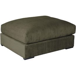 Polsterhocker Home Affaire "Finca XXL, B: 125 cm", olive, B:125cm H:52cm T:101cm, 100% Polyester, Hocker, Polsterhocker, Mega-Hocker, in Cord oder Chenille-Struktur w&auml;hlbar