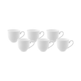 Villeroy & Boch Espressotasse VILLEROY & BOCH "Mokka-/ Espressotasse Royal 100 ml 6er Set wei&szlig;", wei&szlig;, Porzellan, Trinkgef&auml;&szlig;e, Espressotasse