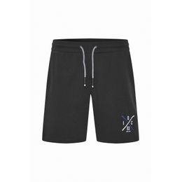 Sweatshorts INDICODE "Sweatshorts IDHallum", Herren, Gr. L, N-Gr, schwarz, Obermaterial: 60% Baumwolle CO. 40% Polyester PES., Hosen Sweatshorts
