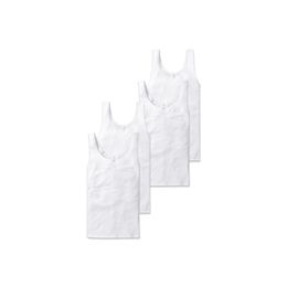 Unterhemd Schiesser "Unterhemd Cotton Essentials 4P 4er Pack", Damen, Gr. M, N-Gr, wei&szlig;, Obermaterial: 100% Baumwolle CO., Unterhemden Unterhemd
