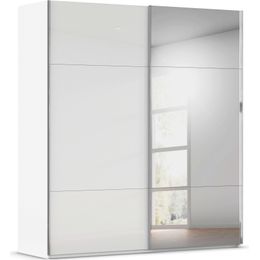 Schwebet&uuml;renschrank Rauch "Kleiderschrank Schrank Garderobe Schlafzimmerschrank CONTIDO", wei&szlig; (alpinwei&szlig;, glas kristallwei&szlig;), B:201cm H:223cm T:68cm, Holzwerkstoff, Schr&auml;nke, Schwebet&uuml;renschrank, aus hochwertigem Material in 6 Breiten 2 Griff-Farben MADE IN GERMANY