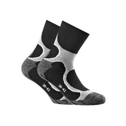Kurzsocken Rohner Socks "Socken Running Quarter 2-er pack 2er Pack", Herren, Gr. 35-38, grau, Obermaterial: 40% Baumwolle CO. 38% Polyester PES. 20% Polyamid PA. 2% Elasthan EL., Socken
