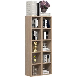 Standregal Vcm "Holz CD DVD Stand Aufbewahrung Deko Regal Megosa S", sonoma, eiche, B:20cm T:17cm, Regale, Standregal