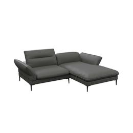 FLEXLUX "Salino, Funktionssofa mit Recamiere, Relaxsofa, Ecksofa" Sofa mit Arm- und Kopfteil-Verstellungen, Kaltschaum & Stahl-Wellen