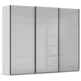 Schwebet&uuml;renschrank Rauch "Kleiderschrank Schrank Garderobe Schlafzimmerschrank CONTIDO", grau (seidengrau, glas seidengrau), B:271cm H:223cm T:68cm, Holzwerkstoff, Schr&auml;nke, Schwebet&uuml;renschrank, aus hochwertigem Material in 6 Breiten 2 Griff-Farben MADE IN GERMANY