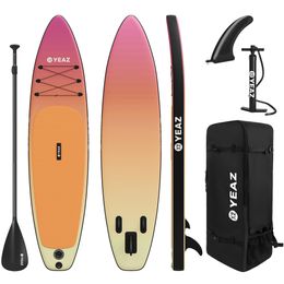 Inflatable SUP-Board YEAZ "SUP Board und Kit PARADISE BEACH - EXOTRACE PRO - SET", orange, Wassersportboards