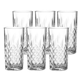 Cocktailglas Leonardo "Longdrinkbecher Limited Edition 340 ml 6er Set transparent", bunt (transparent), 6 tlg., Glas, Trinkgef&auml;&szlig;e, Cocktailglas