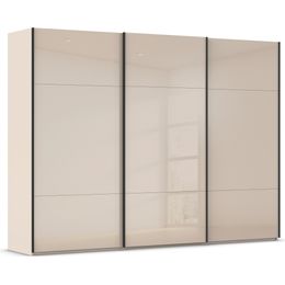 Schwebet&uuml;renschrank Rauch "Kleiderschrank Schrank Garderobe Schlafzimmerschrank CONTIDO", beige (beige, glas beige (champagner)), B:301cm H:223cm T:68cm, Holzwerkstoff, Schr&auml;nke, Schwebet&uuml;renschrank, aus hochwertigem Material in 6 Breiten 2 Griff-Farben MADE IN GERMANY
