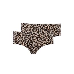 Slip Chantelle "Slip SOFTSTRETCH 2er Pack", Damen, schwarz (schwarz, nude), Obermaterial: 80% Polyamid PA. 20% Elasthan EL., Unterhosen Slip