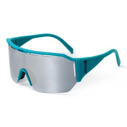 Sportbrille YEAZ "Sport-Sonnenbrille Black/Silver SUNVIBE", Damen, gr&uuml;n (gr&uuml;n, silber), Sonnenbrillen