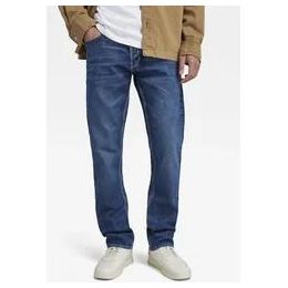 G-Star Raw Straight-Jeans G-STAR "Mosa Straight", Herren, Gr. 31, L&auml;nge 34, blau (faded atlantic ocean), Denim/Jeans, Obermaterial: 99% Baumwolle, 1% Elasthan, straight fit normal, Jeans Straight-Jeans, mit hellen N&auml;hten