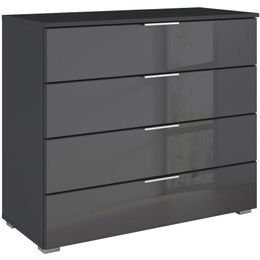 OTTO home "Sideboard Schubladenkommode Schubladenkommode AGORDO mit Glasfront" in zwei Griff-Farben, Breite 80 cm, vier gro&szlig;e und ger&auml;umige Schubladen mit viel Stauraum MADE IN GERMANY