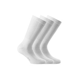 Kurzsocken Rohner Socks "Socken sport 3-er pack 3er Pack", Herren, Gr. 35-38, wei&szlig;, Obermaterial: 75% Baumwolle CO. 23% Polyamid PA. 2% Elasthan EL., Socken
